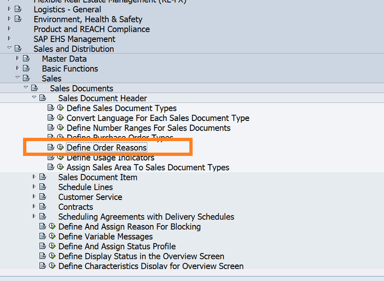 Configuring Sales Order Reasons within SAP