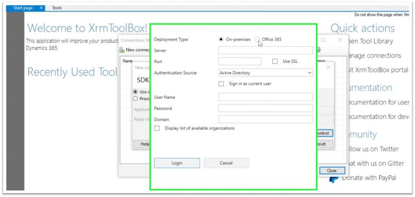 Connecting XrmToolBox with Microsoft Dynamics 365 CRM