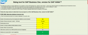 SAP Sizing Tool for Business One | APPSeCONNECT